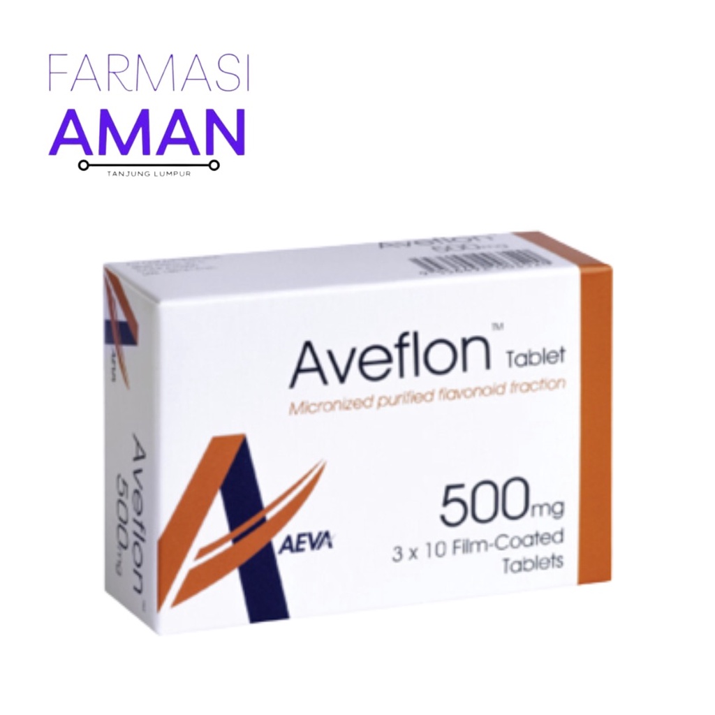 Aeva Aveflon Tablet 500mg (1 Strip / Box 3 Strips) | Shopee Malaysia