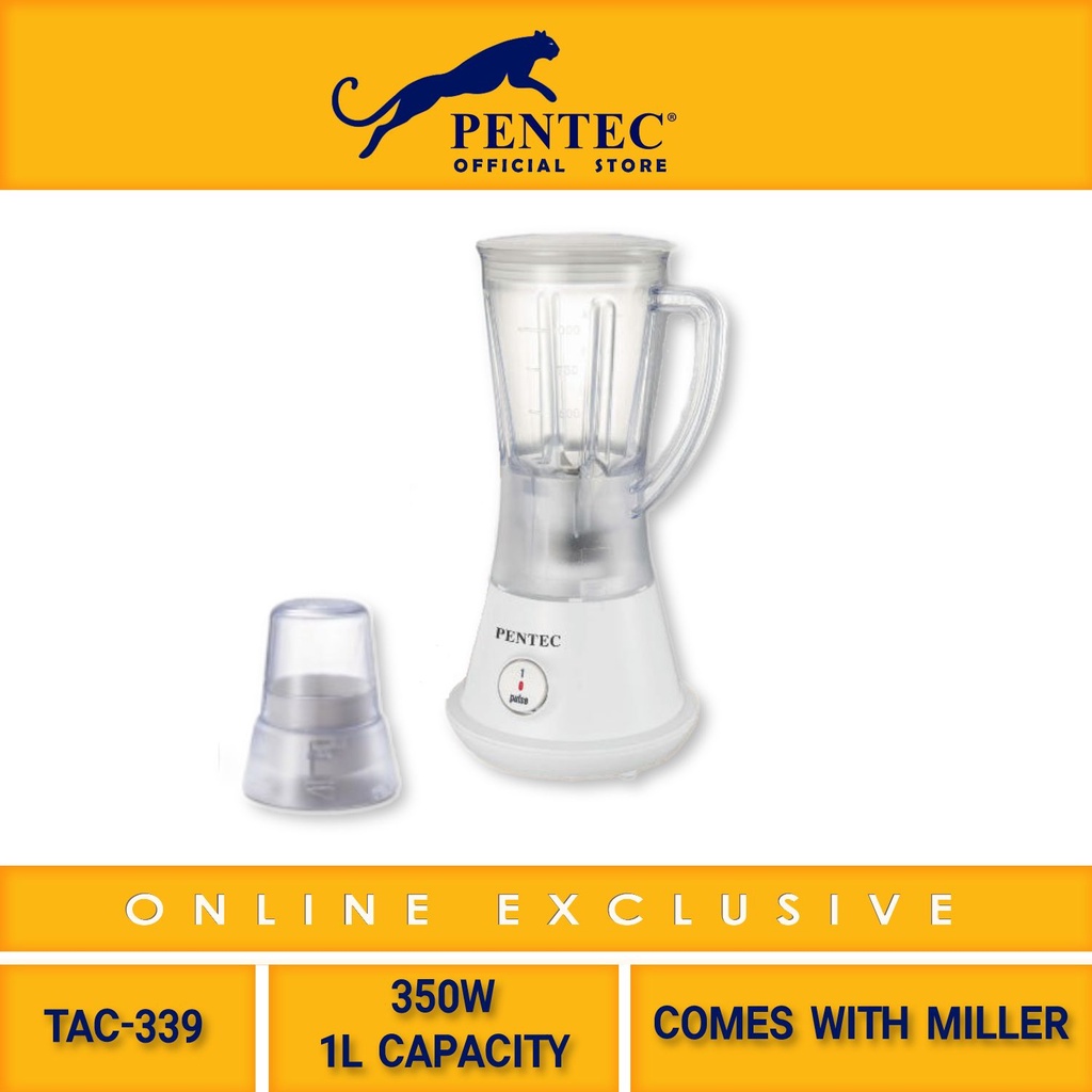 PENTEC Electric Blender With A Lid Cover And Mill TAC-339 | Shopee Malaysia