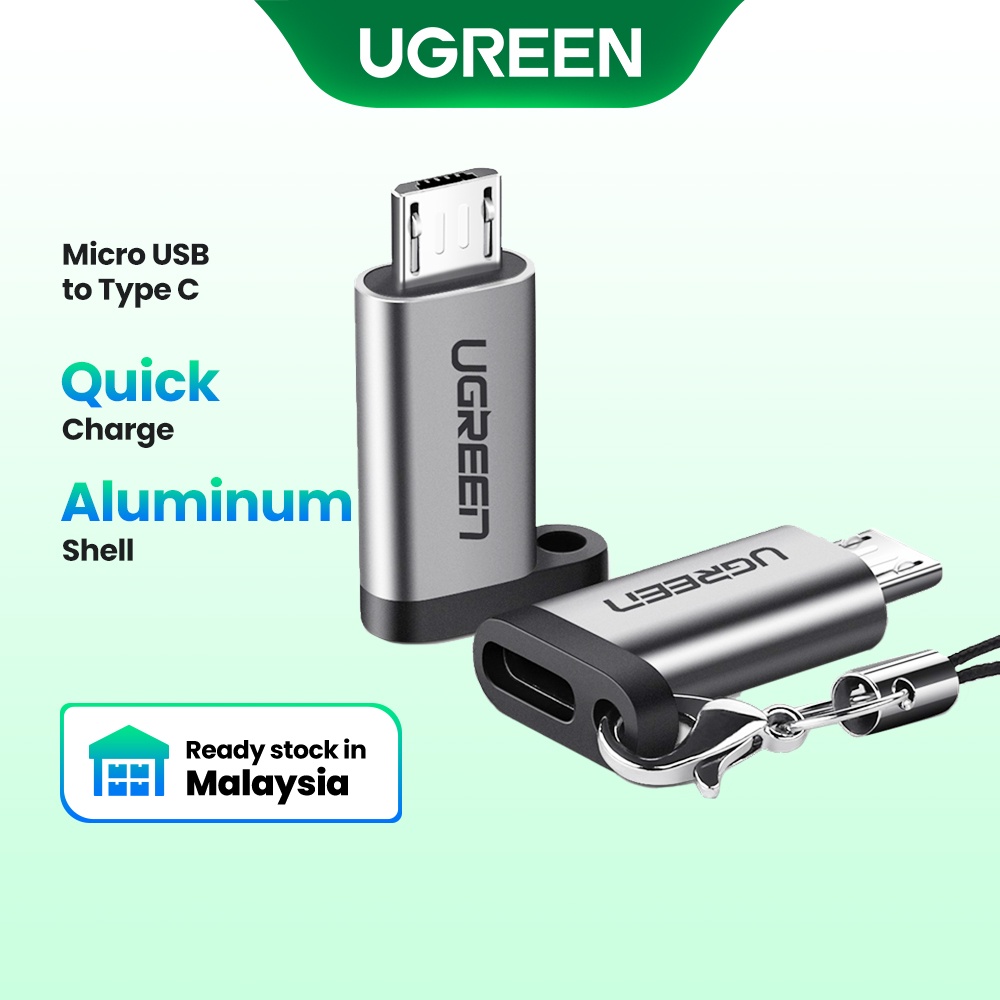 UGREEN micro male to type c female Adapter for data | Shopee Malaysia