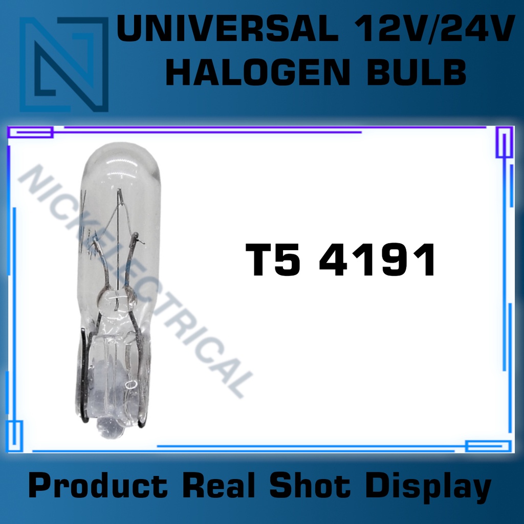 10 Pcs T5 T6.5 T8.5 T10 T15 Halogen Bulb Meter Dashboard Light 12V 24V ...