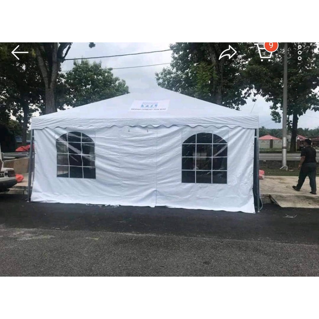 SIDEWALL 20FT X 8FT 2 WINDOWS / PVC SIDEWALL & 2WINDOW 1DOOR UNTUK ...