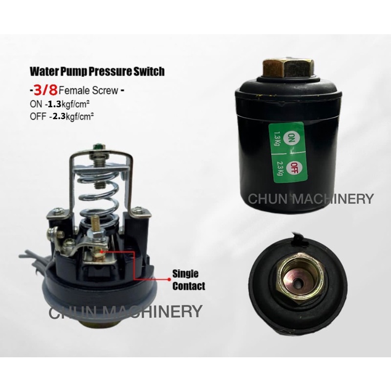 Pressure Switch 1/4" 3/8" Female & Male Thread Water Pump Automatic ...