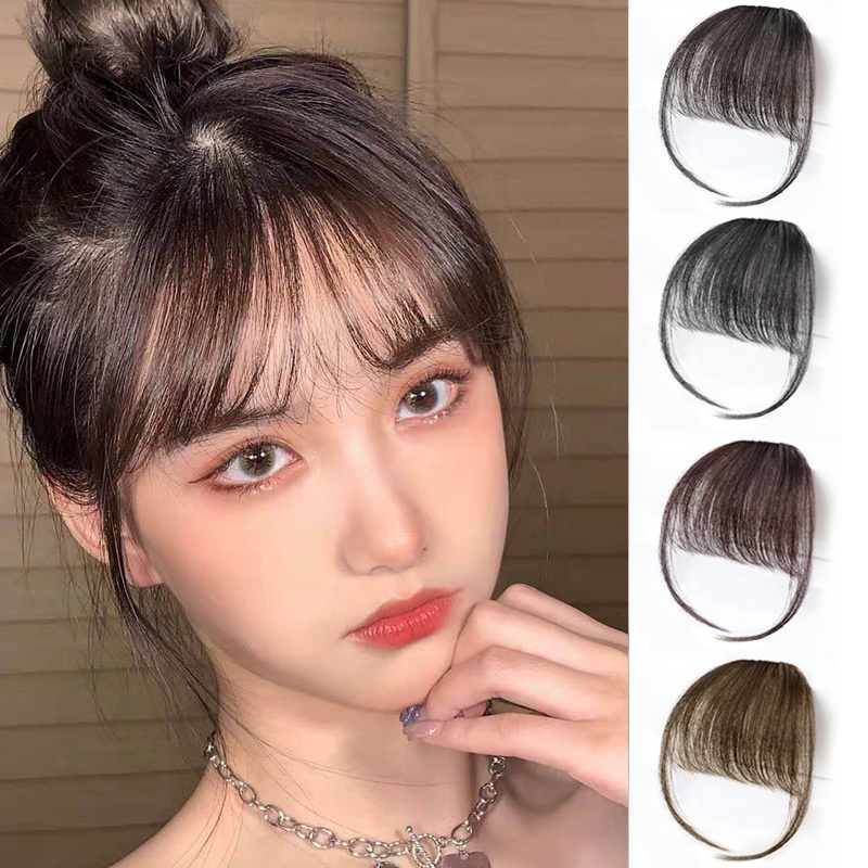 Piece Real Ins Invisible Wig Natural Forehead Comic Flush Bangs Hair ...
