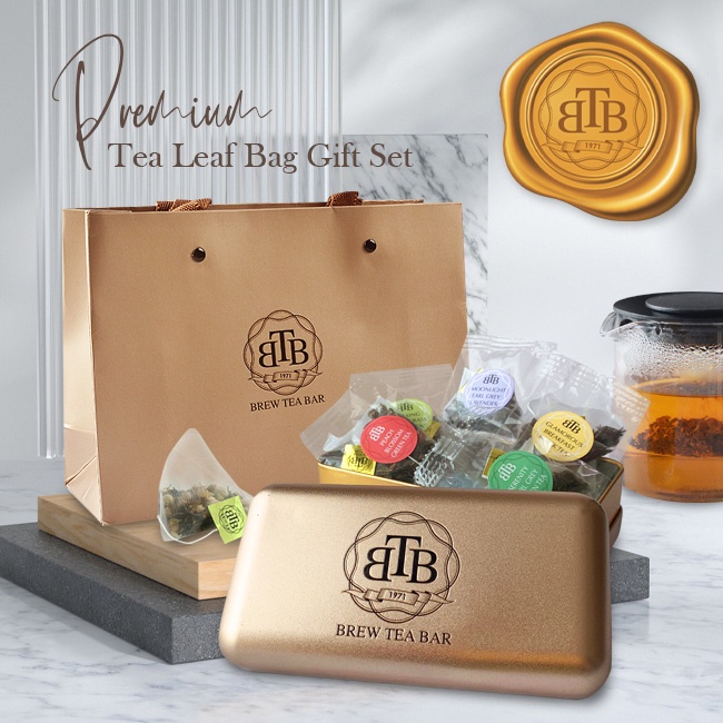 BTB Premium Tea Leaf Gift Set 9 Mixed Tea Bags in tin (daun teh ...
