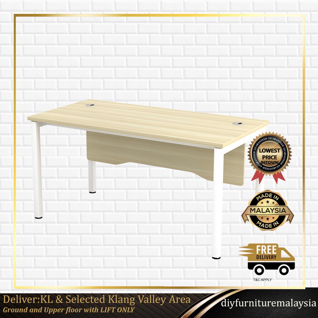 Rectangular Office Table | 4ft/5ft/6ft | Meja Pejabat | Home Office ...