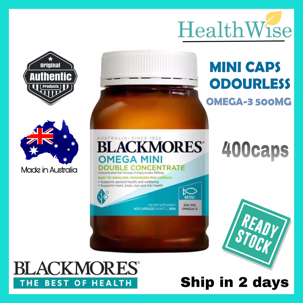[AUSTRALIA] BLACKMORES Fish Oil Omega Mini Double Concentrate Odourless ...