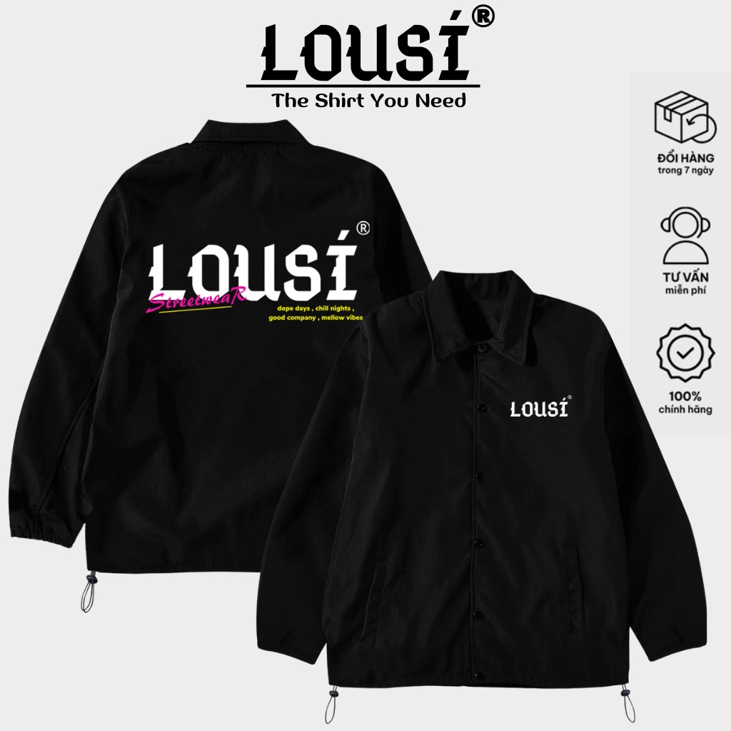 Lousi unisex local brand parachute jacket - Ullzang Basic 2-layer ...