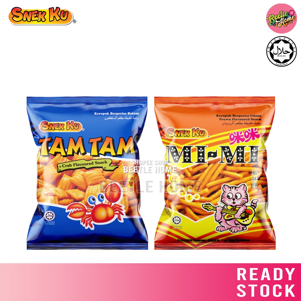 Snek Ku Tam Tam Crab Flavour Mimi Prawn / Keropok Snack Chips 70g ...