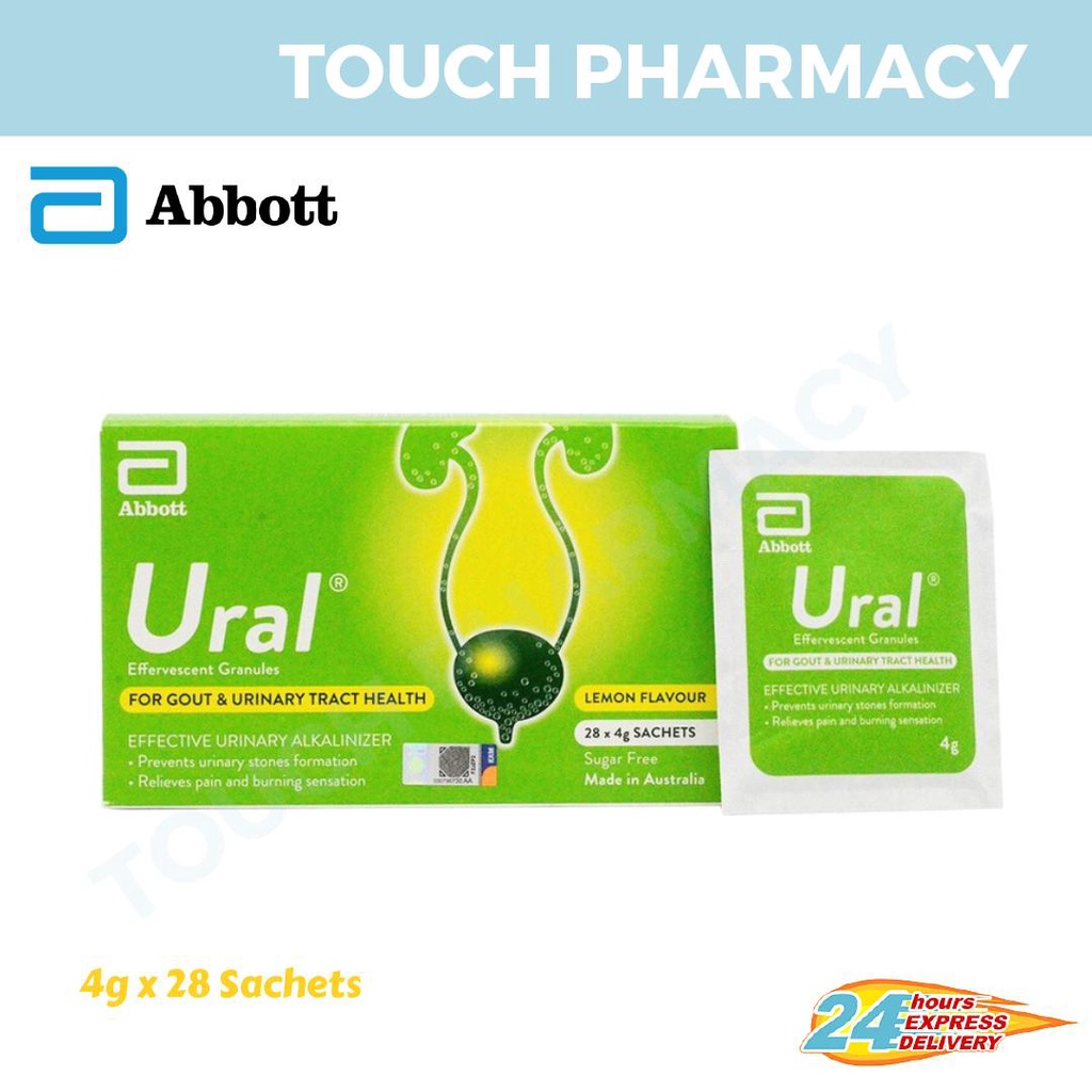 ABBOTT Ural Sachet Effervescent Granules 4g x 28 Sachets / BOX | Shopee ...
