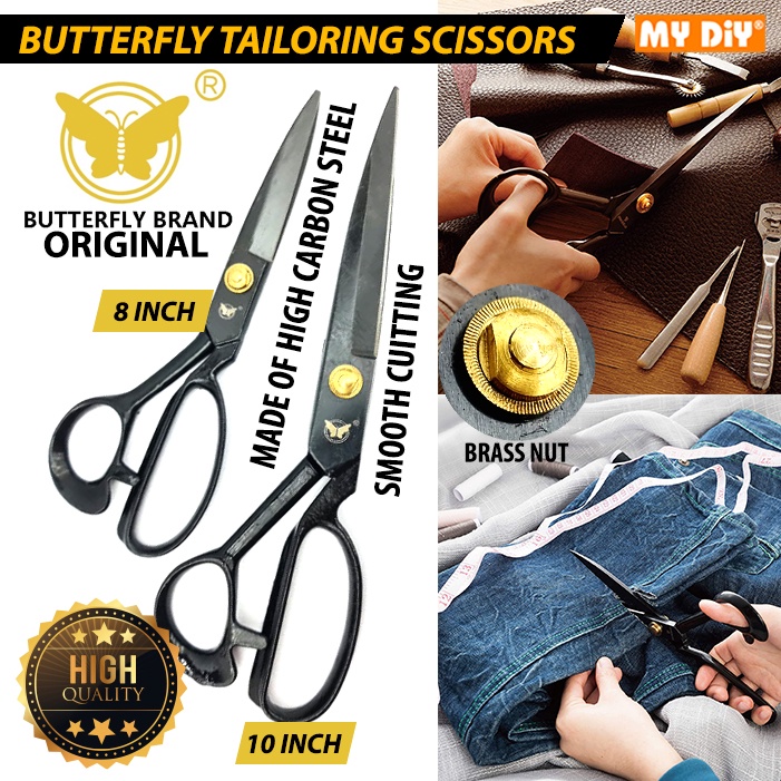 MYDIYHOMEDEPOT - Original BUTTERFLY Tailor Scissors 8 inch or 10 inch ...