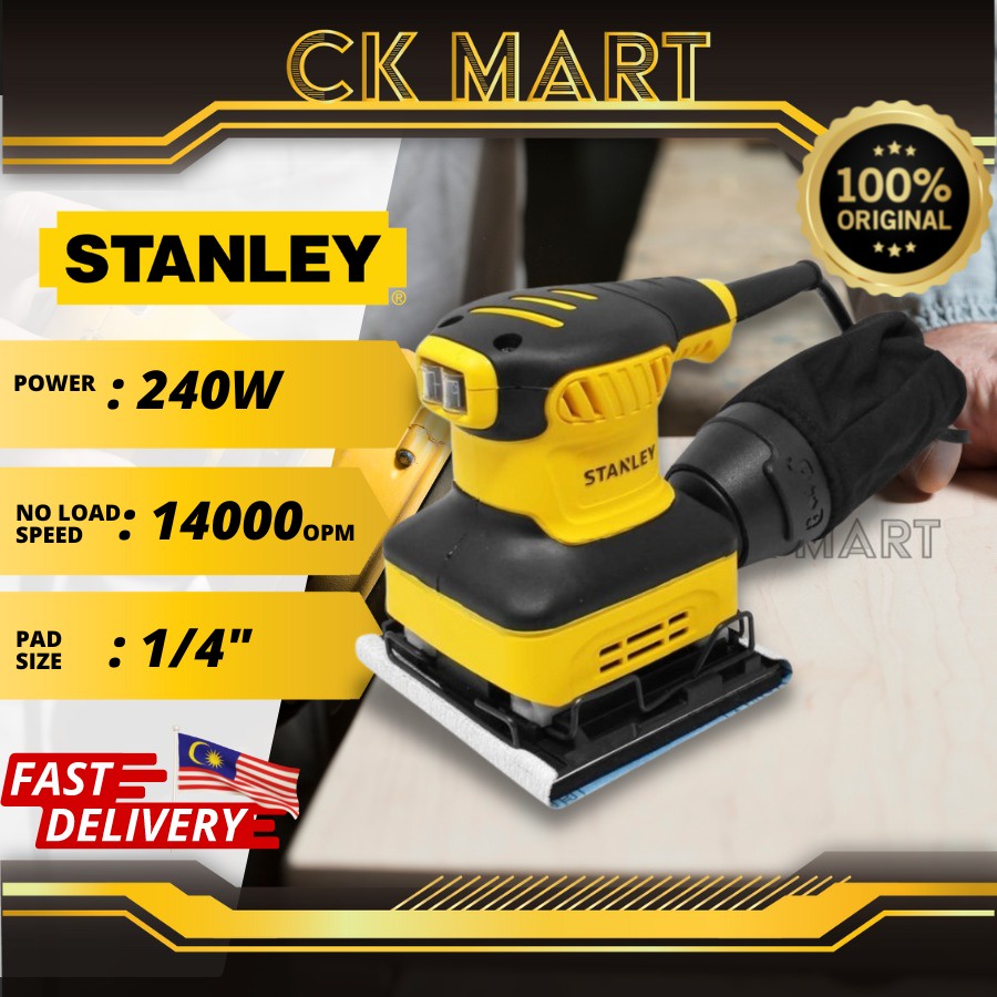 STANLEY SS24 1/4 SHEET SANDER - 240W STANLEY SS24 | Shopee Malaysia