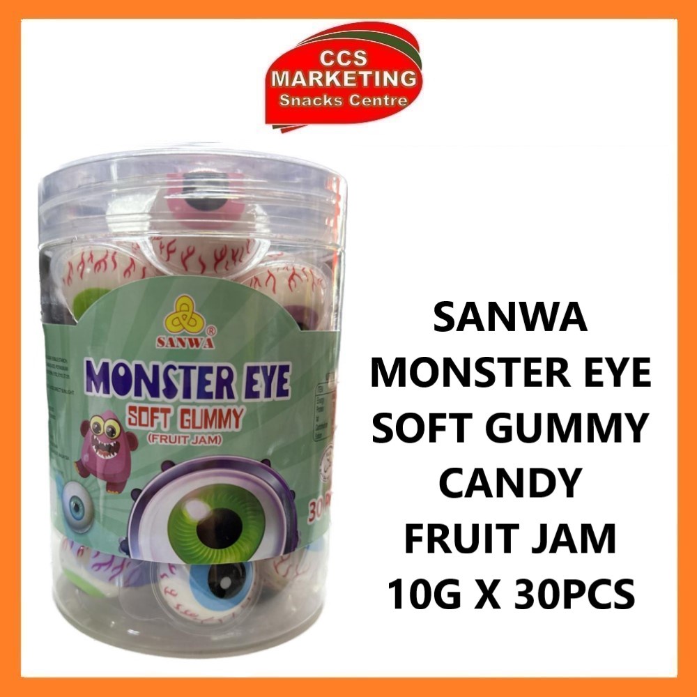 CCS Sanwa Monster Eye Soft Gummy Candy Fruit Jam ( 10g x 30pcs ...