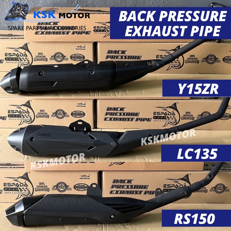 ESPADA EXHAUST BACK PRESSURE BP1 EKZOS PIPE 28MM 32MM Y15ZR Y15 V1 V2 LC135 LC 135 LC4S LC5S ...