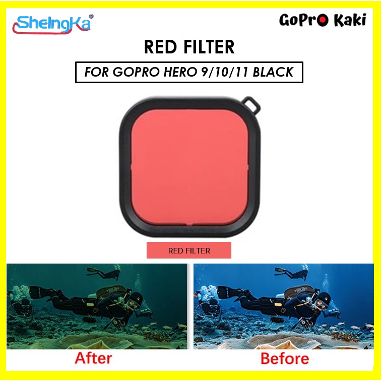 Telesin GoPro Hero 9 10 11 Black Underwater Casing Waterproof Housing ...
