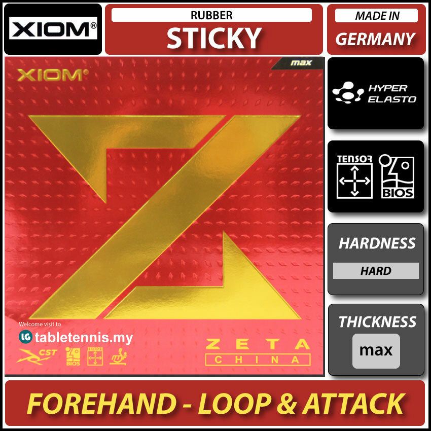 Xiom Rubber Zeta China Ping Pong Table Tennis Sticky Rubber | Shopee Malaysia