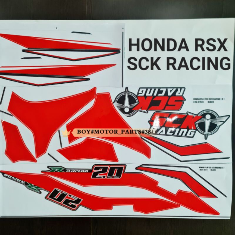 HONDA RSX 150 SCK RACING ( 8 ) BODY STICKER SPECIAL EDITION ( READY ...