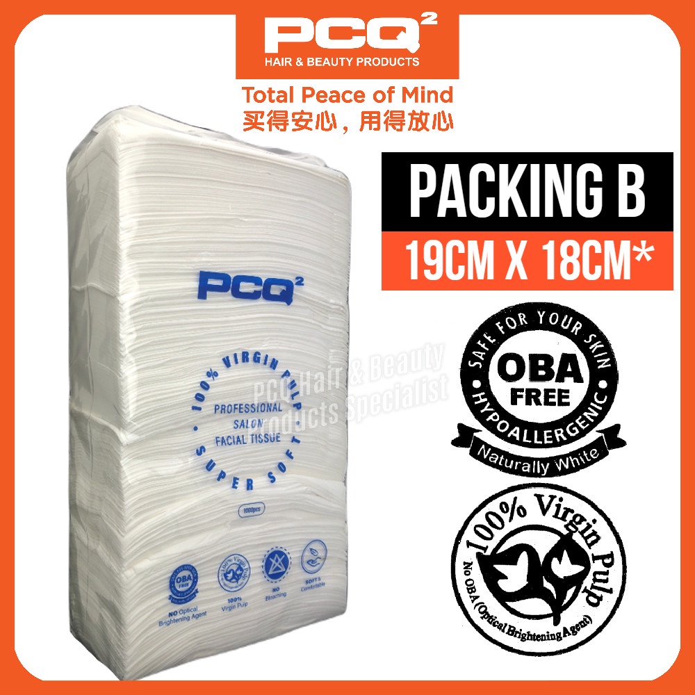 PCQ Professional Facial Tissue Paper Virgin Pulp X 1000pcs/pkt | Shopee ...