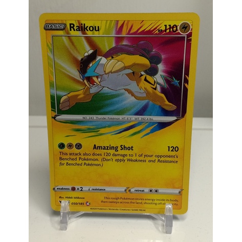 Pokemon TCG | Grade A | Raikou (050/185) Amazing Rare (EN Version ...