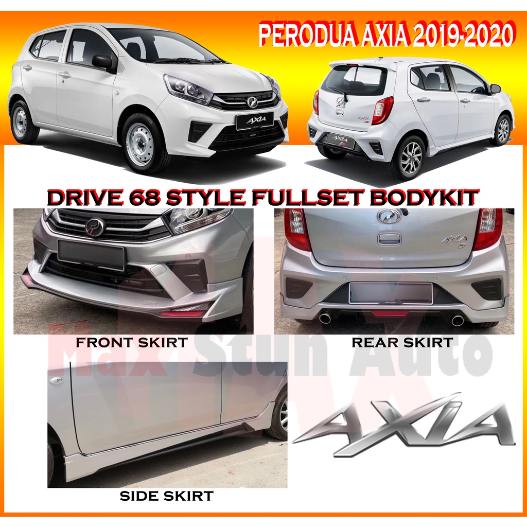 PERODUA AXIA 2019-2020 G SPEC FACELIFT DRIVE 68 STYLE FULLSET BODYKIT ...