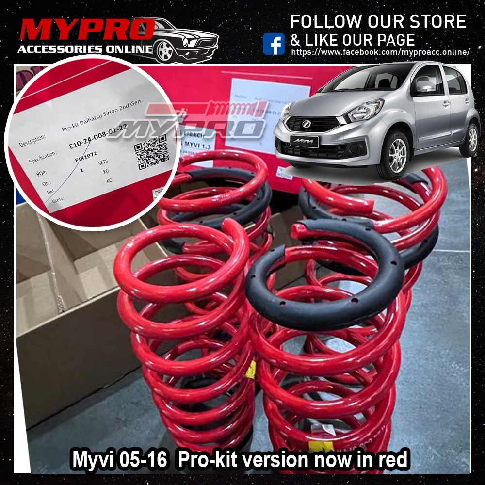 🇩🇪Eibach Pro Kit Lowering Spring 100%Original - PERODUA MyVi 2005 ...