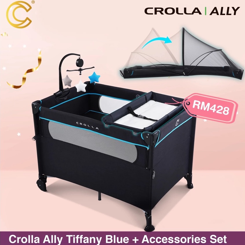 Crolla Ally Baby Playpen Playard with Adjustable Slide Door / Crolla ...