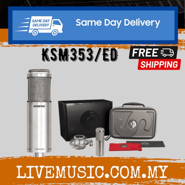 Shure KSM353/ED Premier Bi-directional Ribbon Microphone ( KSM353-ED ...