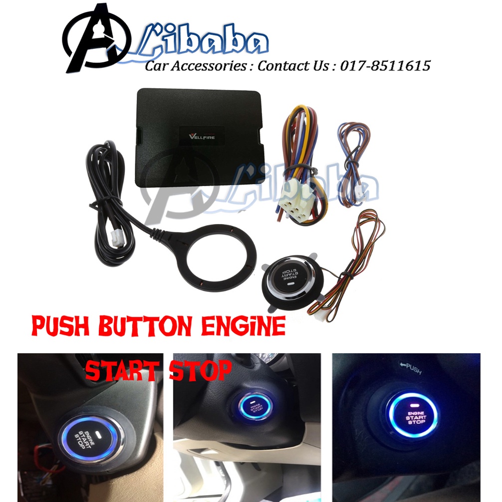 Universal Push Button Engine Start Stop System | Shopee Malaysia