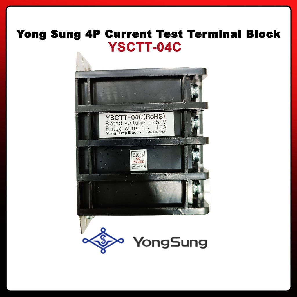 Yong Sung Test Terminal Block 4 Pole ( YSCTT-04C / YSCTT-04P / YS-PTT ...