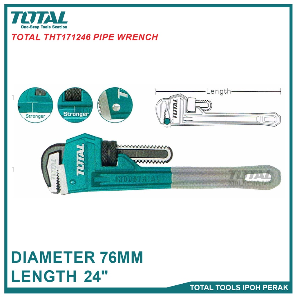 TOTAL Pipe Wrench THT171246 / THT171186 / THT171146 / THT171206 ...