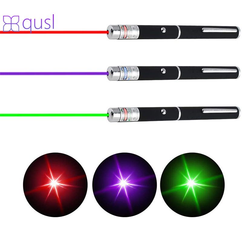 Laser Pointer Pen Aaa Batteries Powerful Green Red Purple Blue Light ...