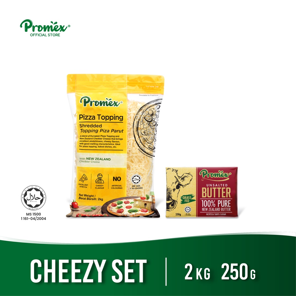 [Klang Valley Delivery Only] Promex Pizza Topping Cheese (2kg) + Promex ...