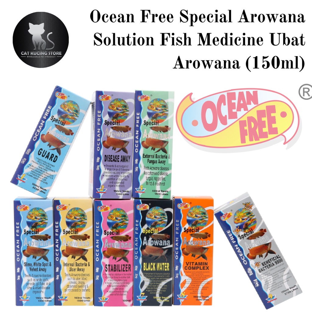 Ocean Free Special Arowana Solution Fish Medicine Ubat Arowana 150ml ...