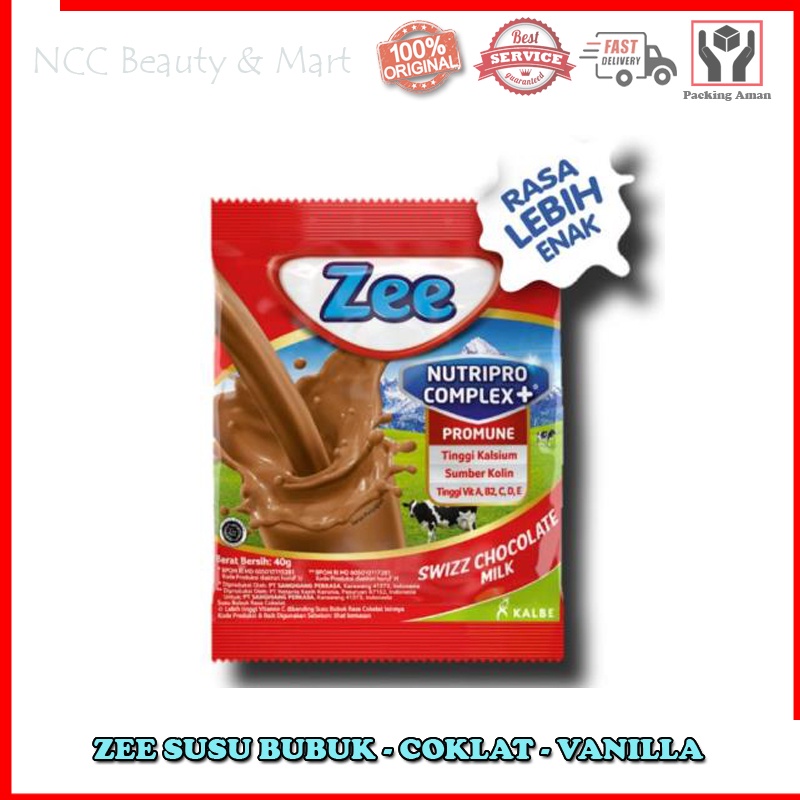* NCC * Zee Milk Sachet Instant Milk Vanilla Chocolate Powder Drink ...