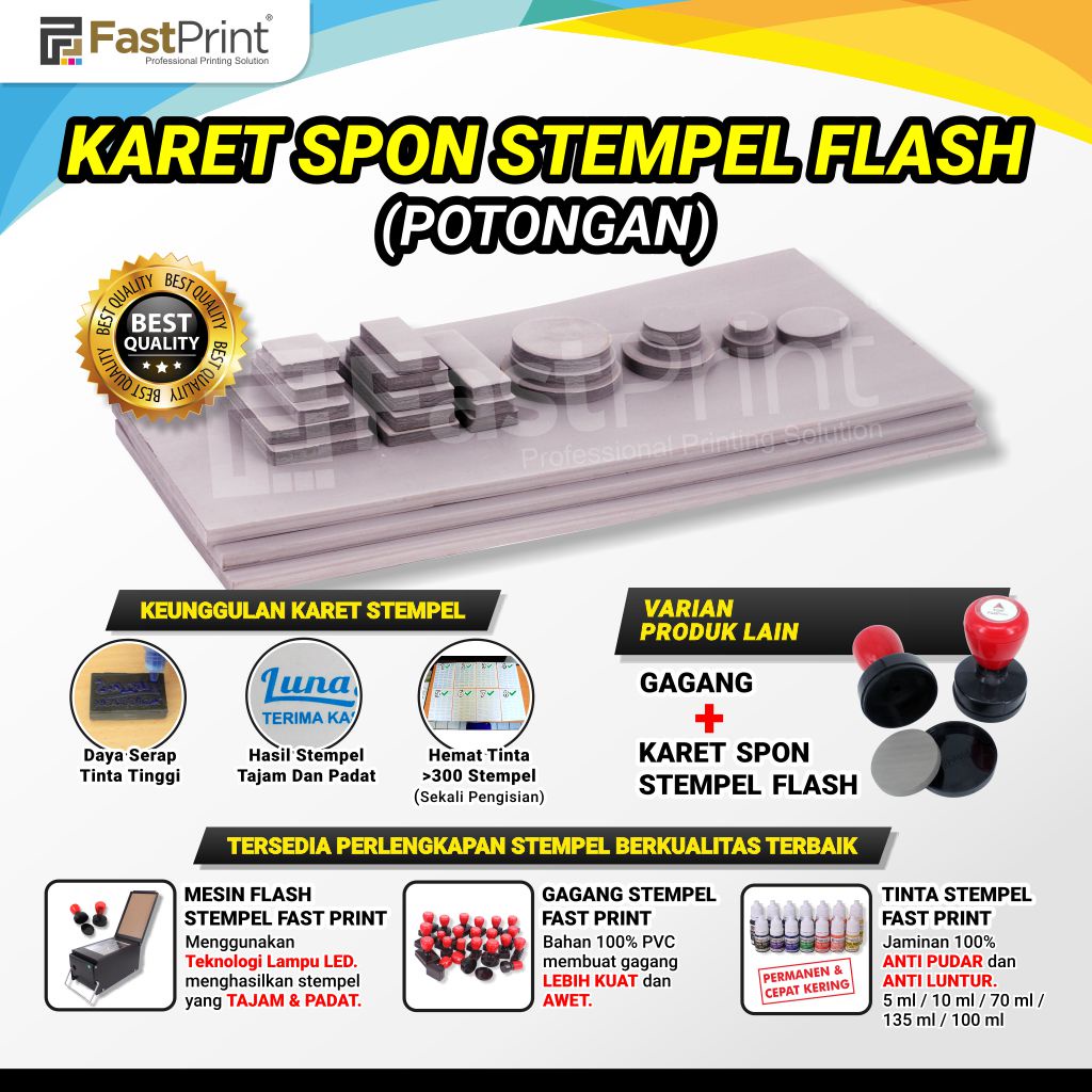 Sponge Foam Rubber Stamp Material Oval Cut Model 52x37MM | Shopee Malaysia