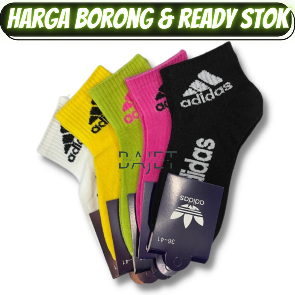 Adidas Sarung Kaki Budak Stokin Jenama Warna Kosong Adidas Line Stokin ...
