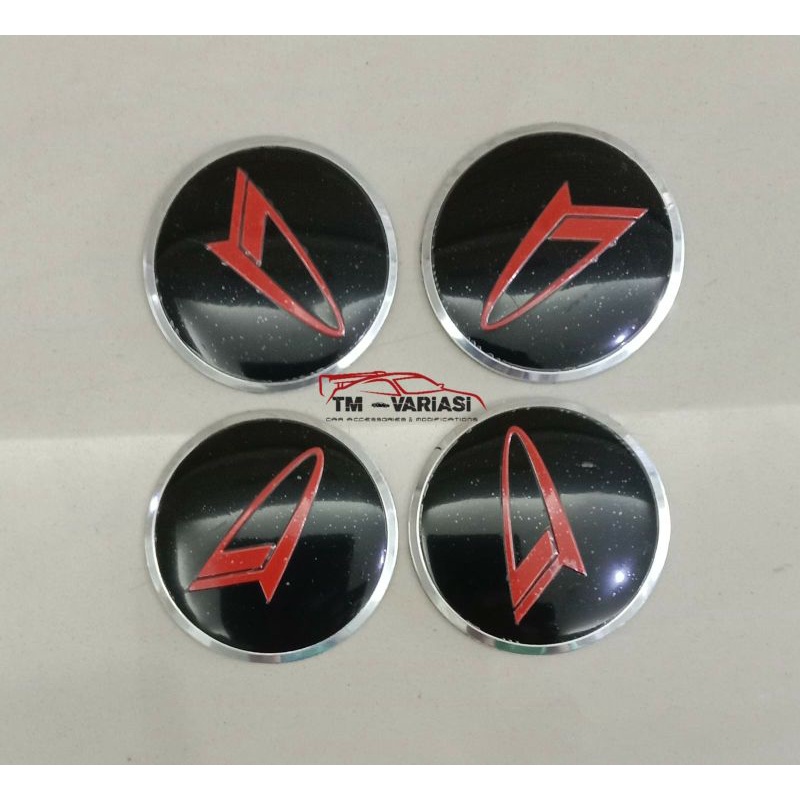 MERAH Red Daihatsu Aluminum Car Tire Rim center center Dop Cover ...