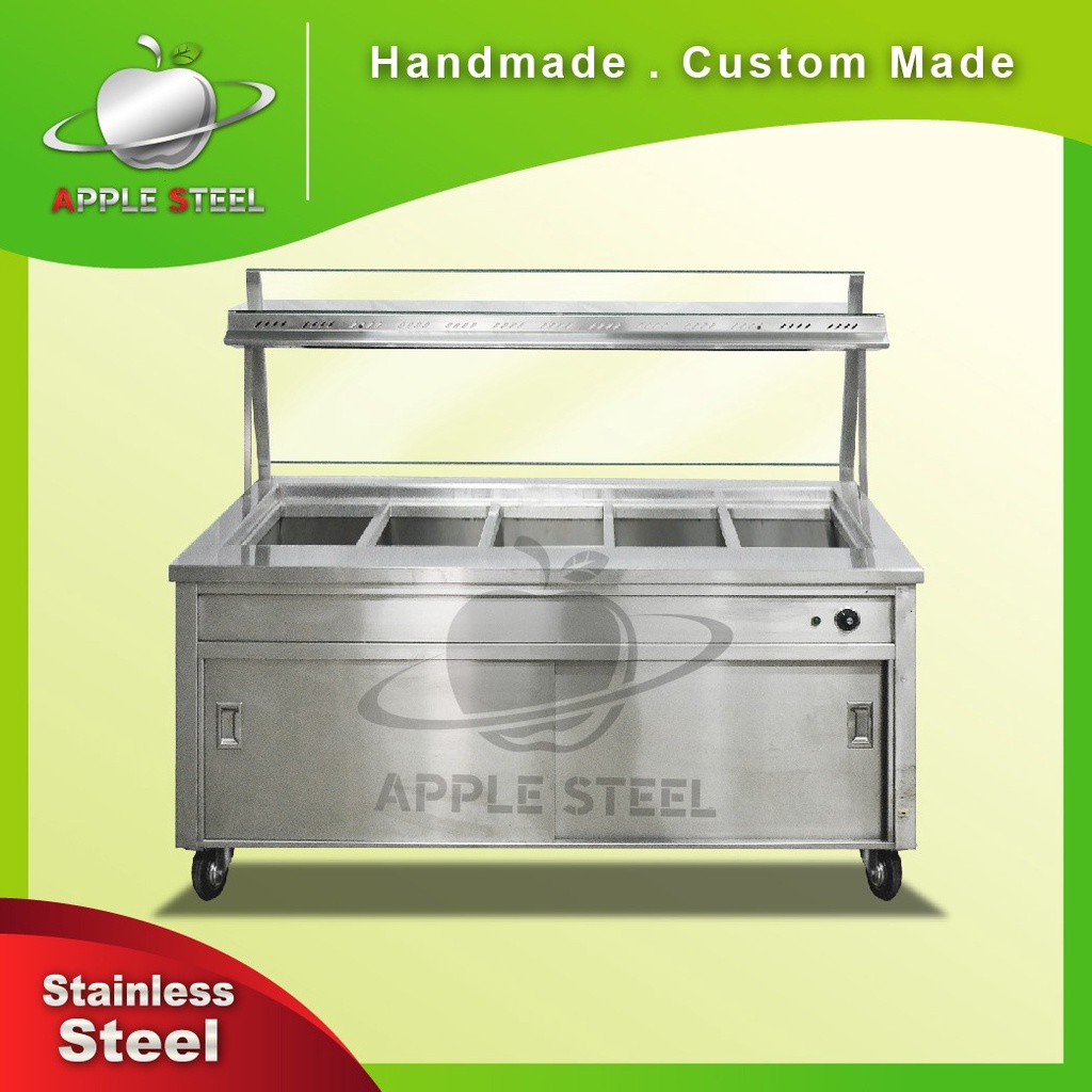 Handmade 304 Stainless Steel Bain Marie Cabinet/Pemanas Makanan Lauk ...