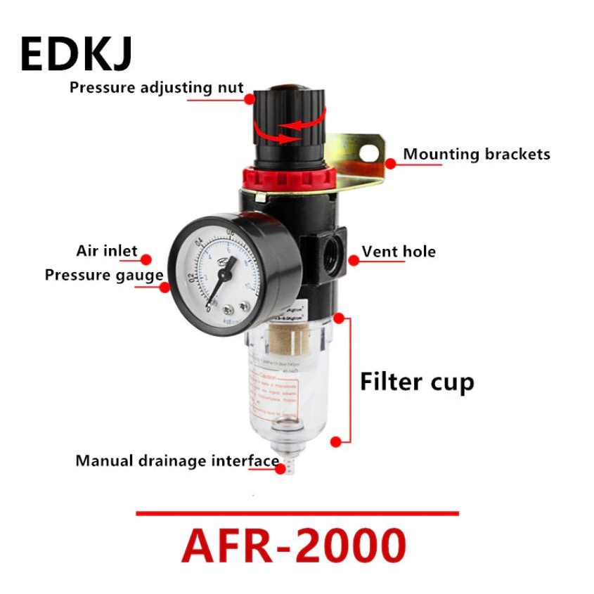 [ Oil Filter AFR2000 & AFC2000 ] Air Compressor Pneumatic Water Filter ...