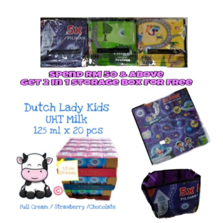 Dutch Lady Frozen Pack UHT Strawberry Milk 20 x 125 ml | Shopee Malaysia
