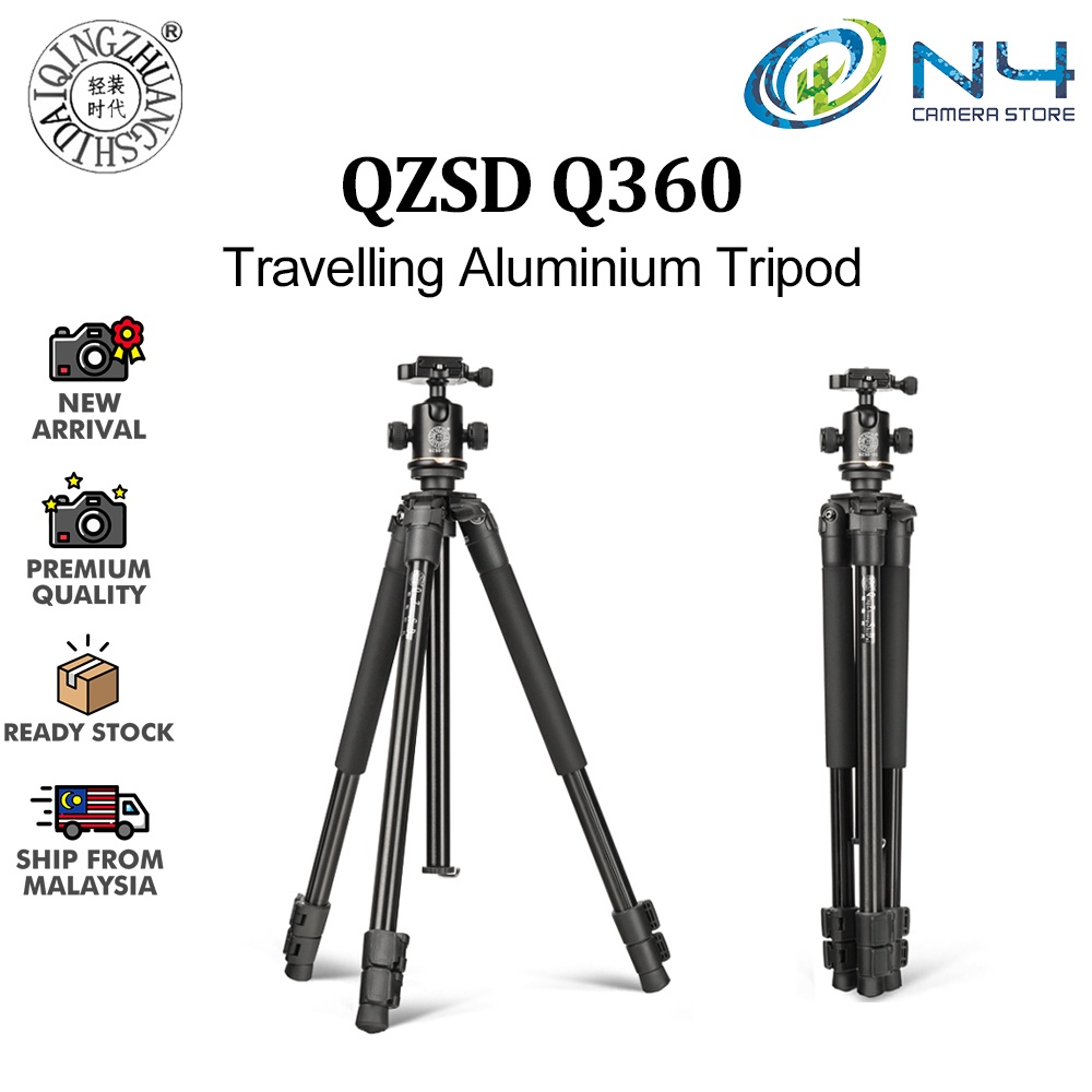 QZSD Q360 Photographic Portable Tripod Monopod For Digital SLR DSLR ...