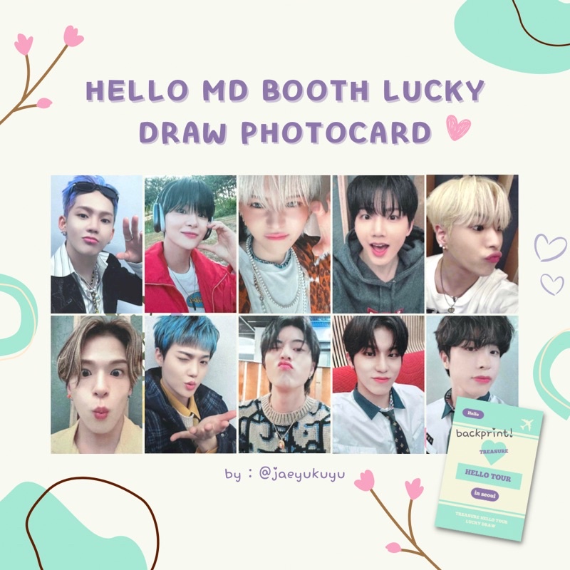 [NEW] TREASURE HELLO TOUR : HELLO MD BOOTH LUCKY DRAW PHOTOCARD PC ...