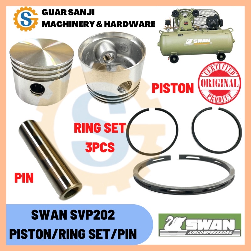 [ORIGINAL] SWAN SVP202 COMPRESSOR SPAREPART PISTON PIN RING SET ...