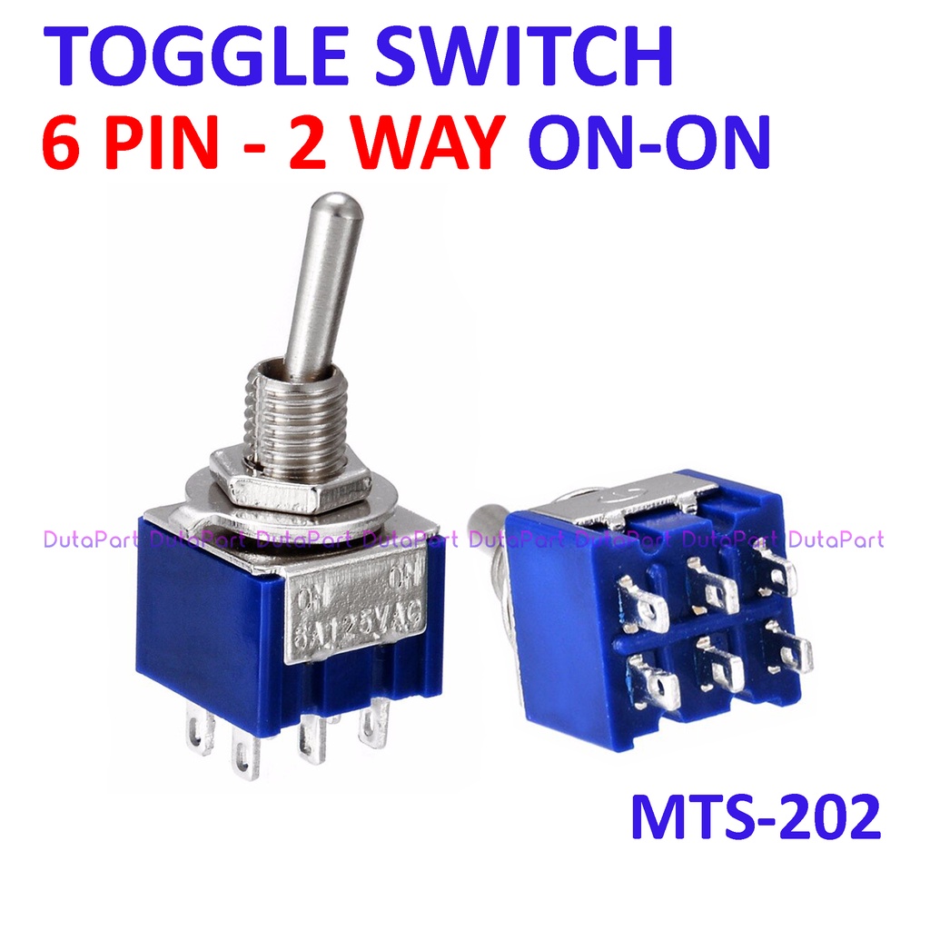 Mts-202 Toggle Switch 6pin 2 Way Position Direction ON-ON Switch Togle ...