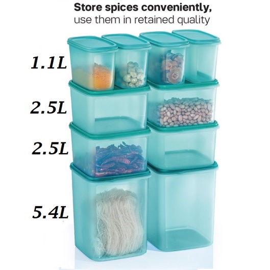 Tupperware Smart Saver Smart Saver Blue 1.1L/ 2.5L / 5.4L/ Round 930ml | Shopee Malaysia