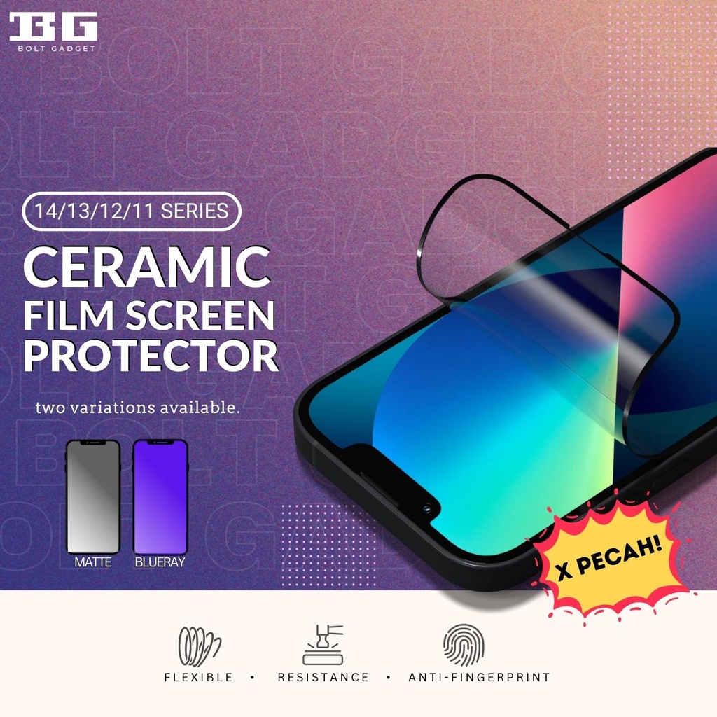 Ceramics Matte Anti Blue Light Screen Protector For iPhone 16 15 14 13 ...
