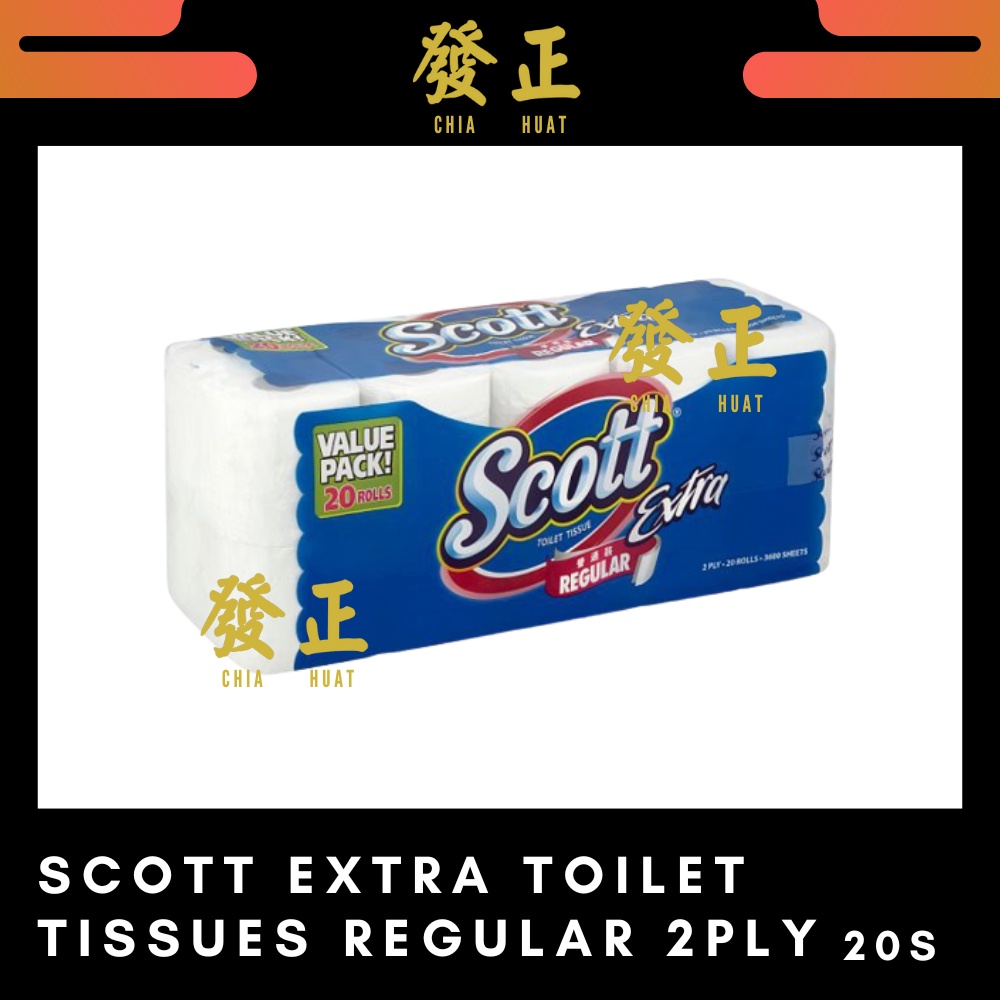 Scott Extra Regular Toilet Tissues Rolls 20s 3600 Sheets | Shopee Malaysia