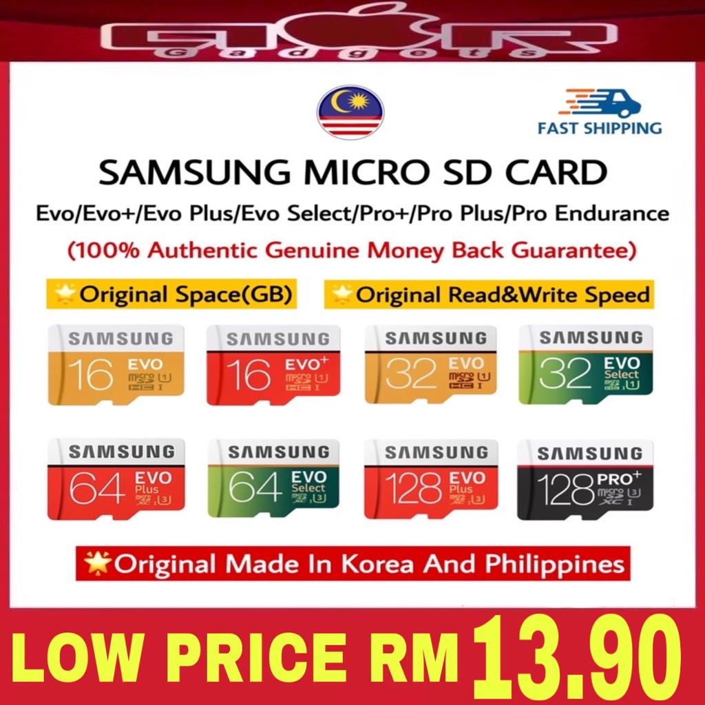 (💯GENUINE)Samsung EVO/EVO+/EVO Plus/EVO Select/PRO+/PRO Plus/PRO ...