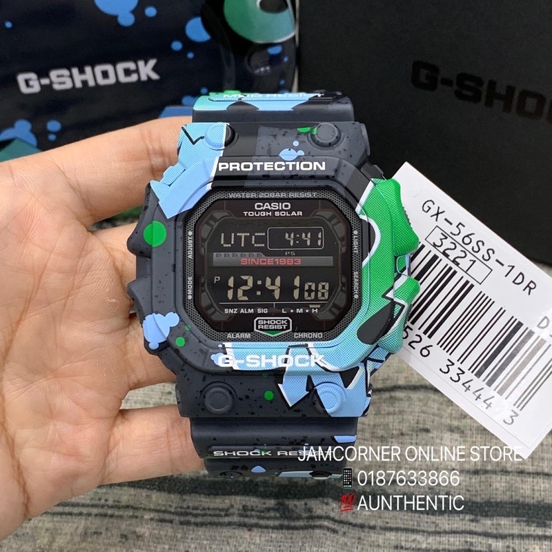 100% ORIGINAL CASIO G-SHOCK GX-56SS-1 Splashed boldly across the bezel and band | Shopee Malaysia