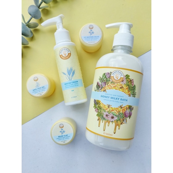 Honey Olive Baby Skincare Set Sensitive Skin Therapy Eczema Skin Set Kulit Ekzema dan Kulit ...