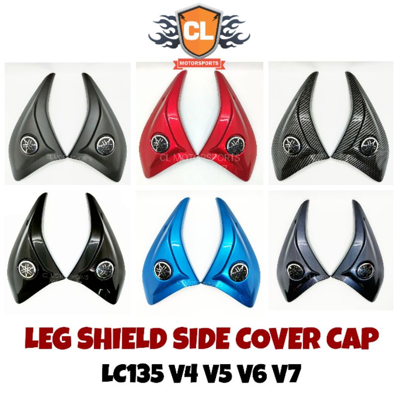 LC135 V4 V5 V6 V7 LEG SHIELD SIDE COVER CAP (CYAN/RED/BLACK/MATT BLACK ...